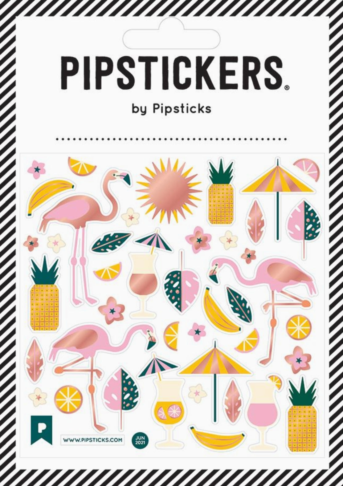 Pipsticks - Flamingo - Tropic Like it's Hot - Tropical - Sticker Sheet ...