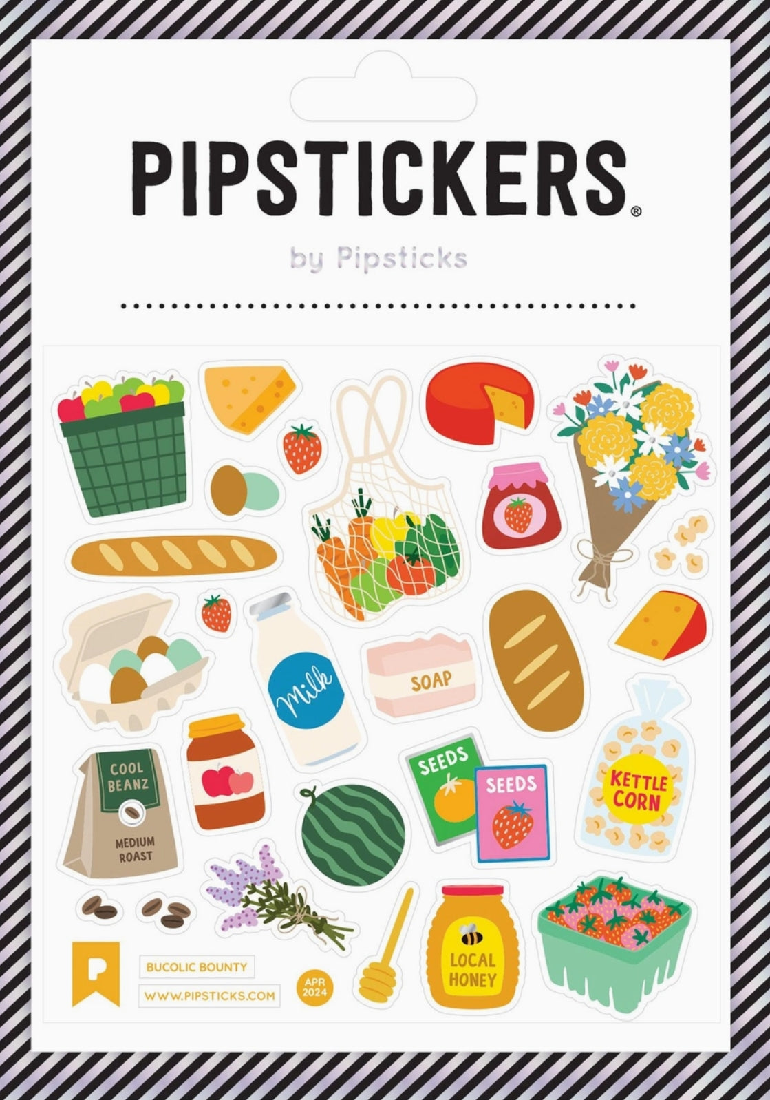 Pipsticks - Bucolic Bounty - Grocery - Food - Flowers - Sticker Sheet ...